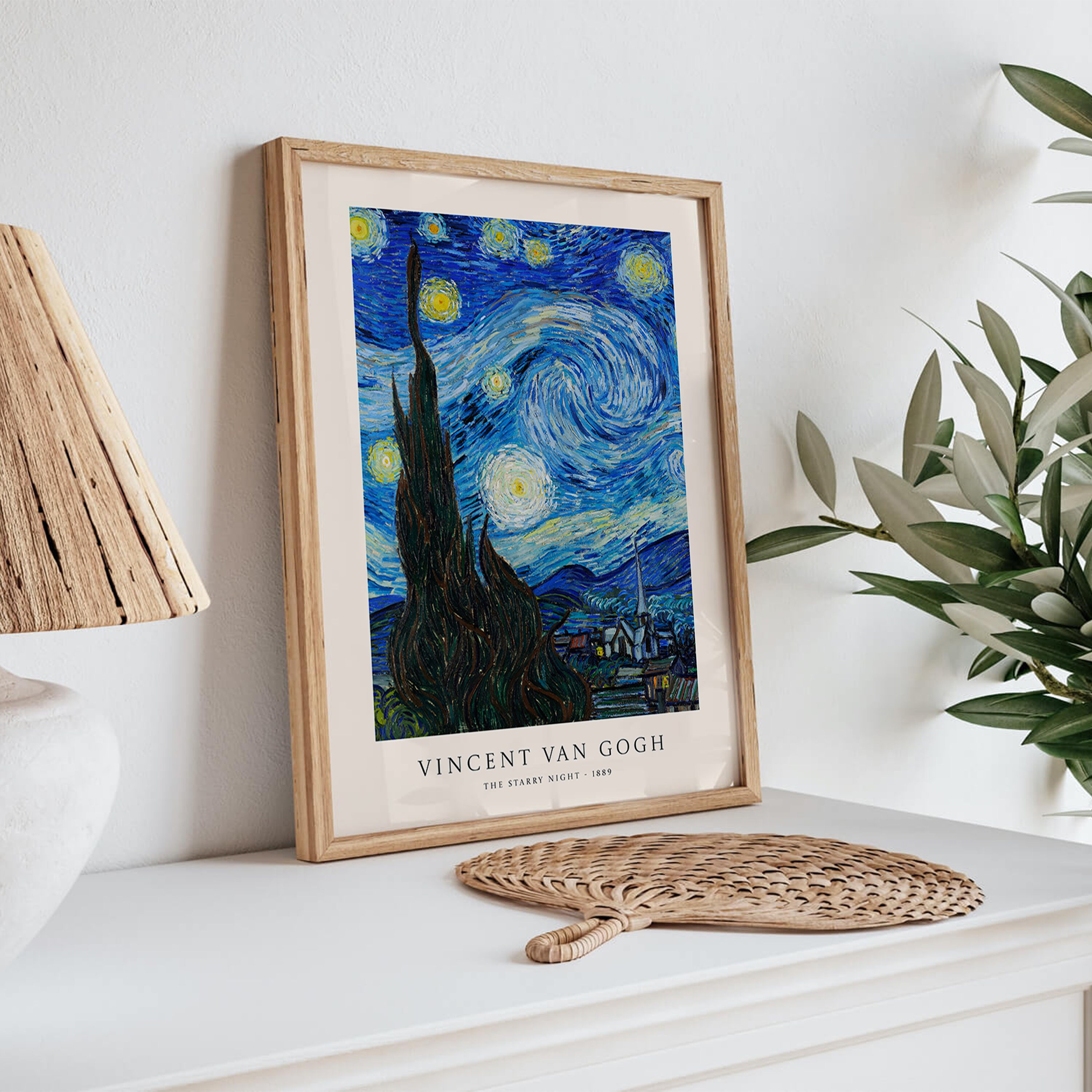 Vincent Van Gogh Wall Art Print, the Starry Night Poster, Van Gogh ...