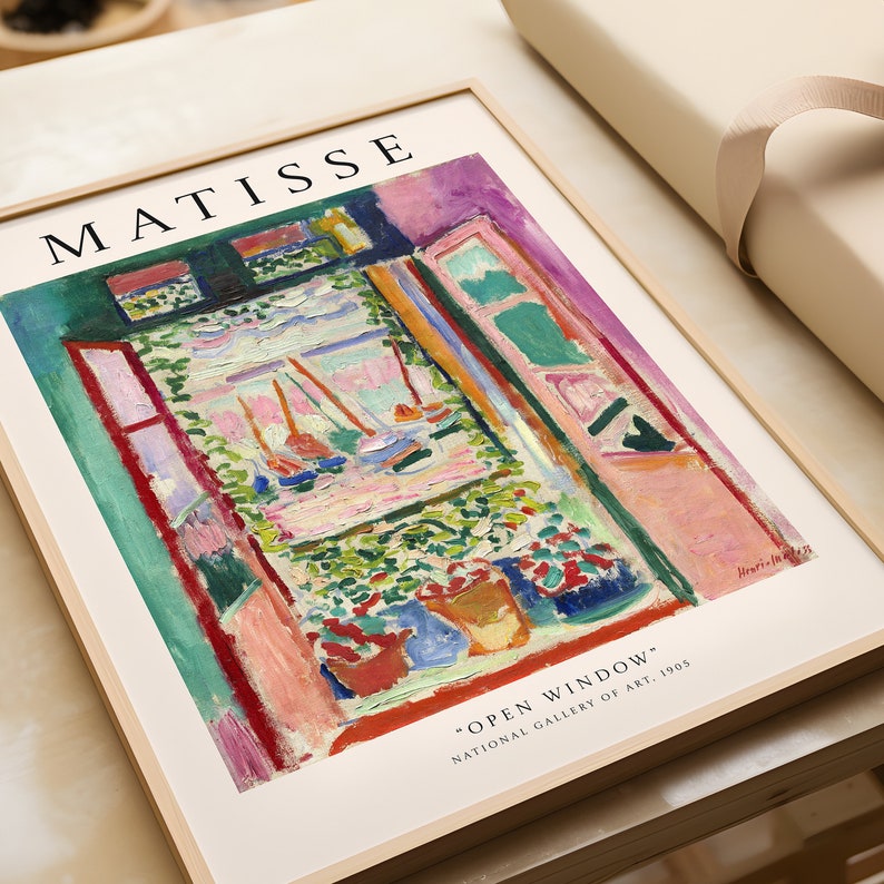 Lámina de arte mural de Matisse, póster de La ventana abierta, póster ...