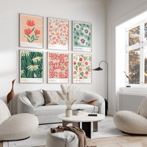 Flower Market Print Set of 12 Flower Gallery Wall Set Trendy Floral ...