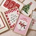 Preppy Christmas Wall Art Set of 12 | Pink & Red Festive Holiday Prints ...
