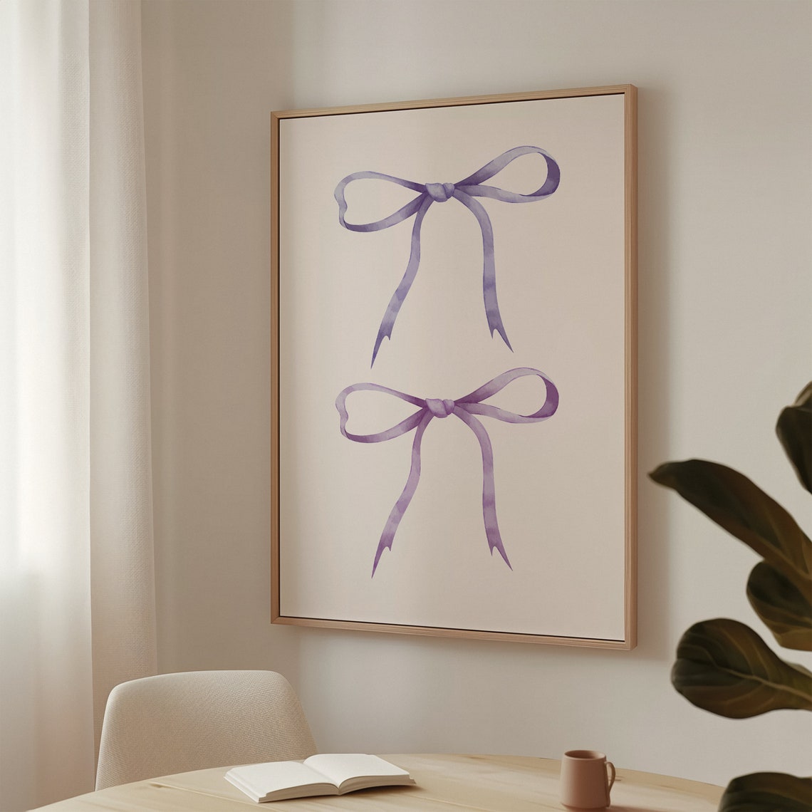 Pastel Purple Preppy Bows Trendy Printable College Apartment Decor ...