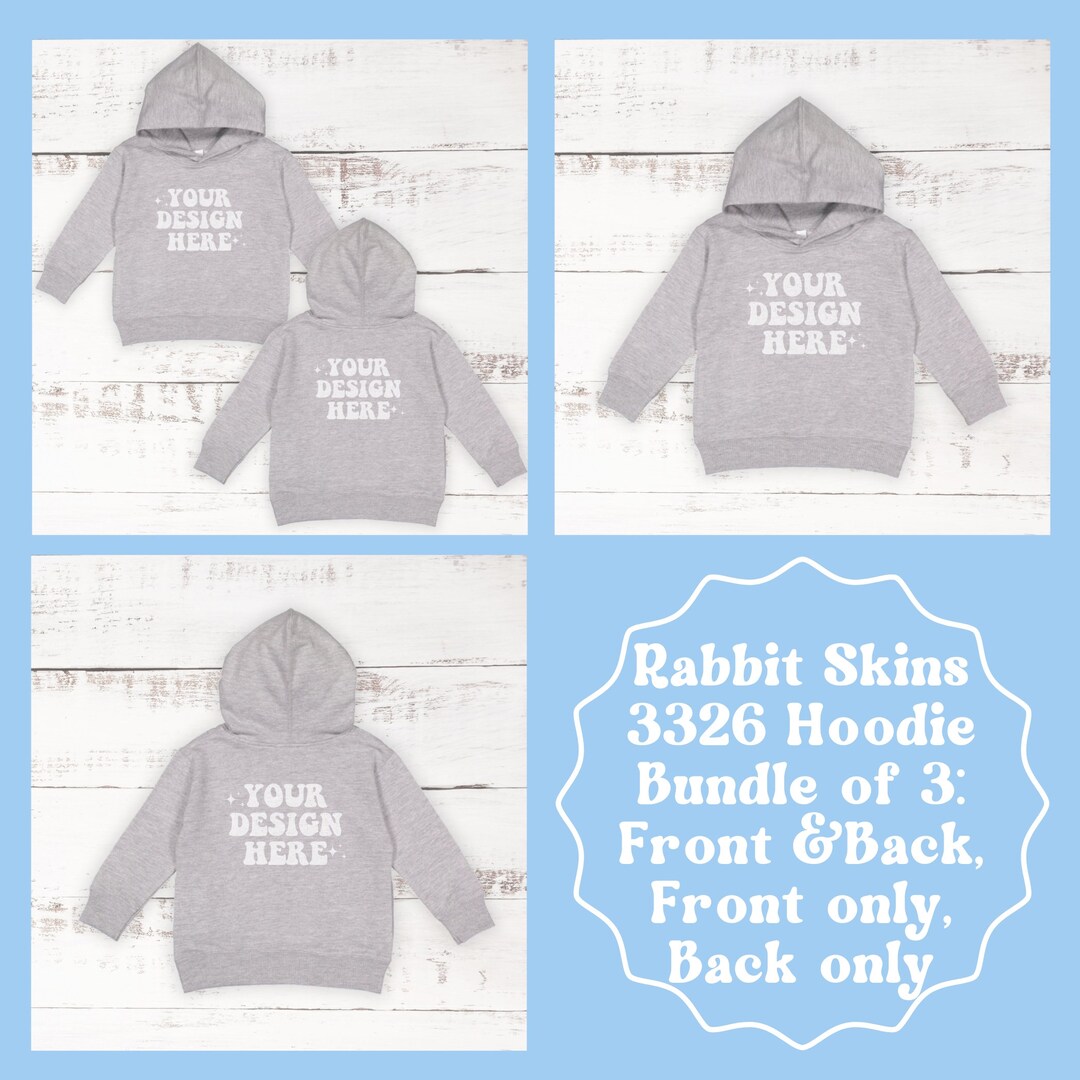 Rabbit Skins 3326 Mockup Bundle Black Toddler Hoodie Mockup Kids Hoodie ...