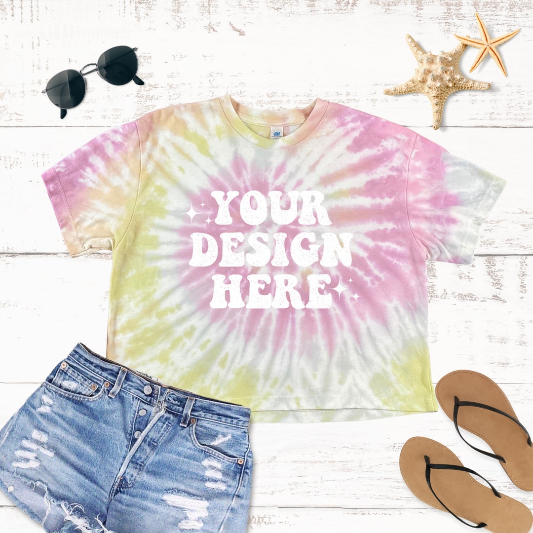Colortone 1050 Mockup, Desert Rose Mockup, Tie Dye Mockup, Crop Top ...