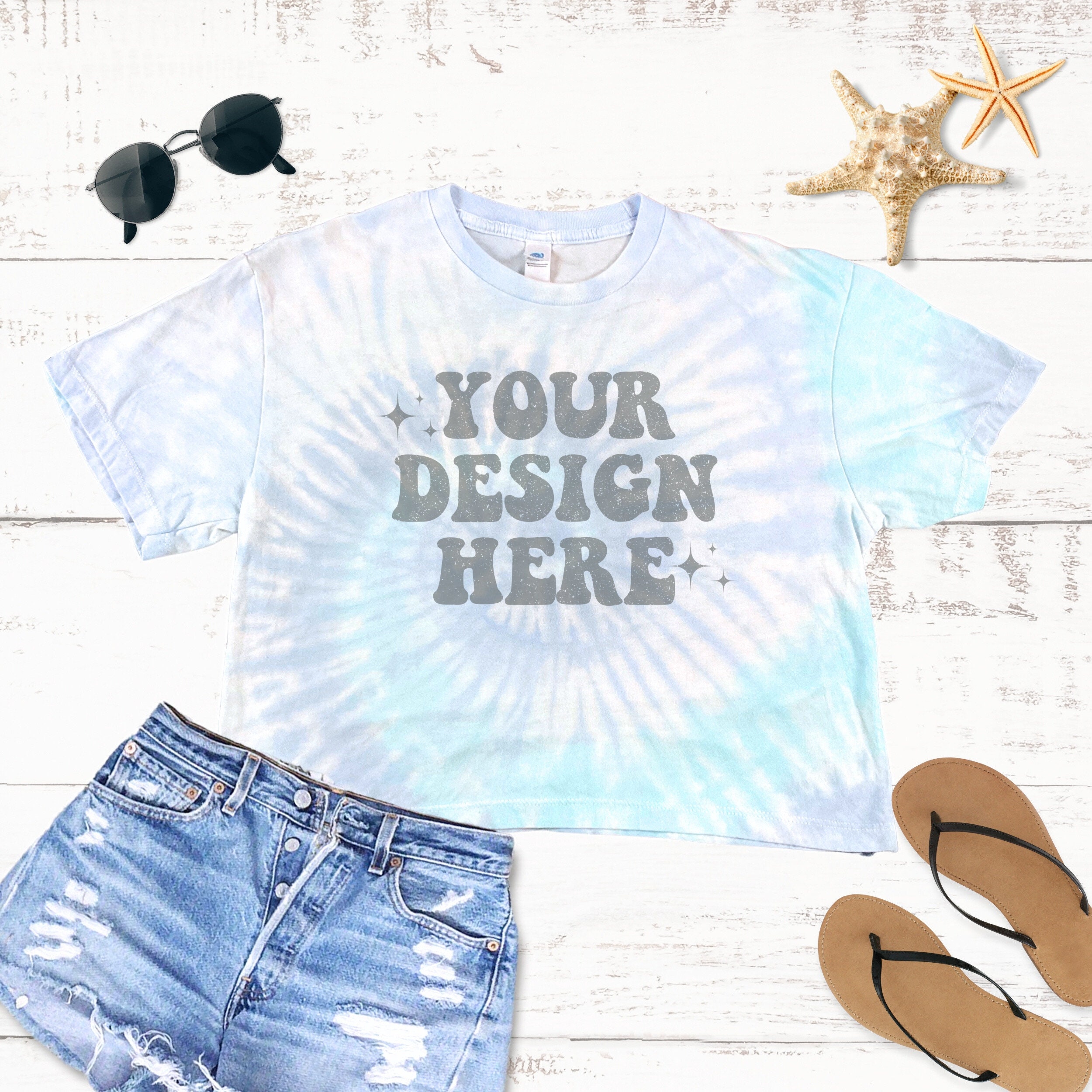 Colortone 1050 Mockup, Lagoon Mockup, Tie Dye Mockup, Crop Top Mockup ...