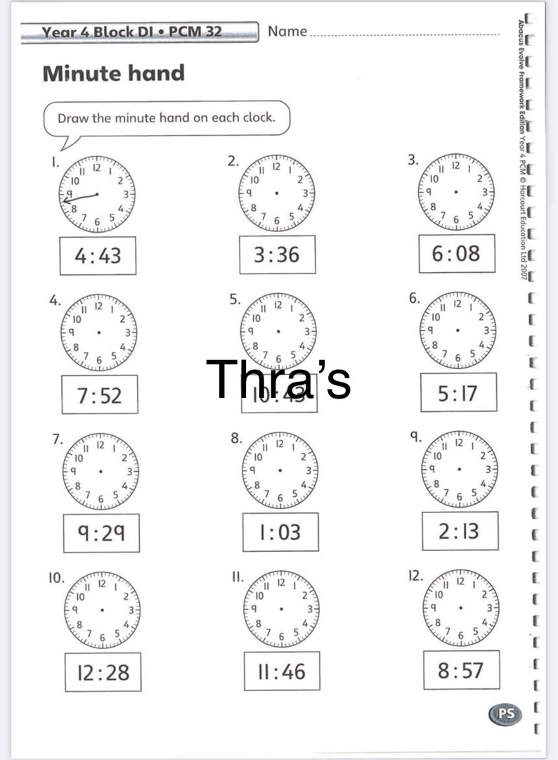 Year 4 Maths Worksheet Etsy Year 4 Maths Worksheet Etsy