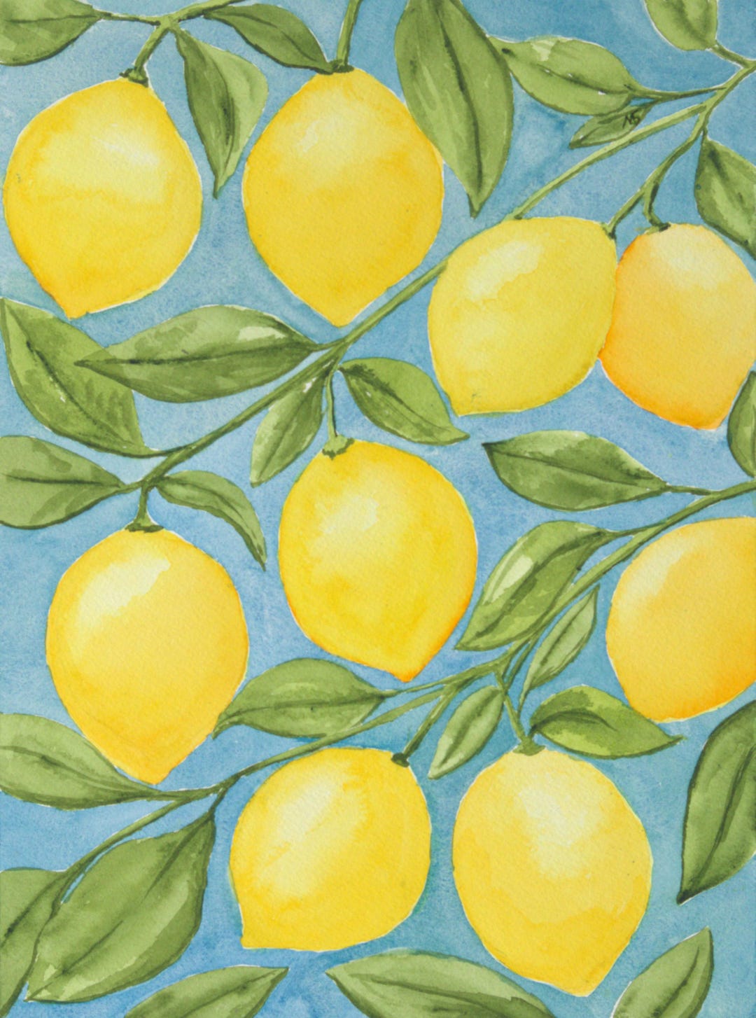 Lemon Tree Watercolor Print multiple Sizes - Etsy