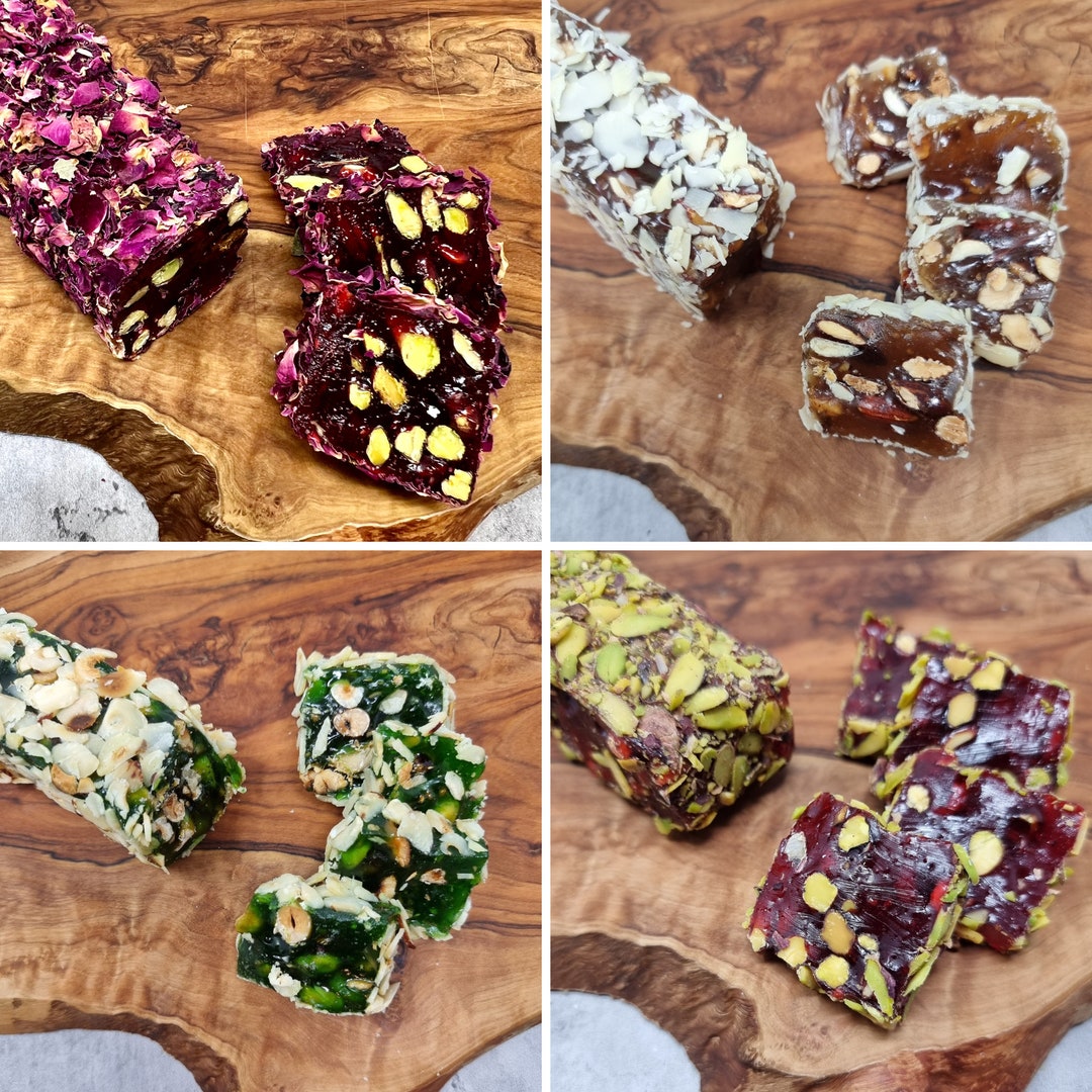 Turkish Delight Lokum With Pomegranate Flavour and Pistachios, Apple ...