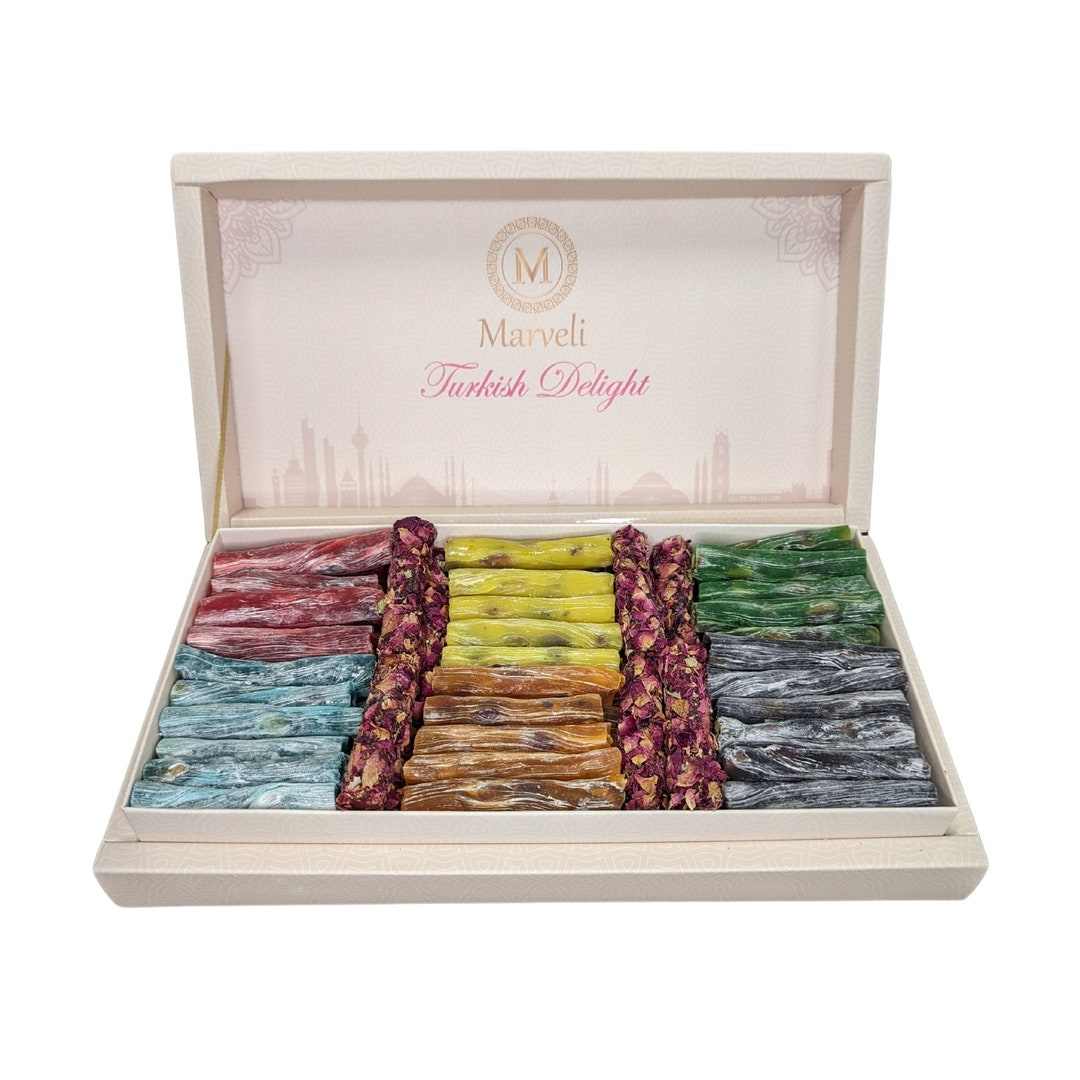 Turkish Delight Gift Box Lokum Finger Mix Handcrafted Authentic Vegan ...