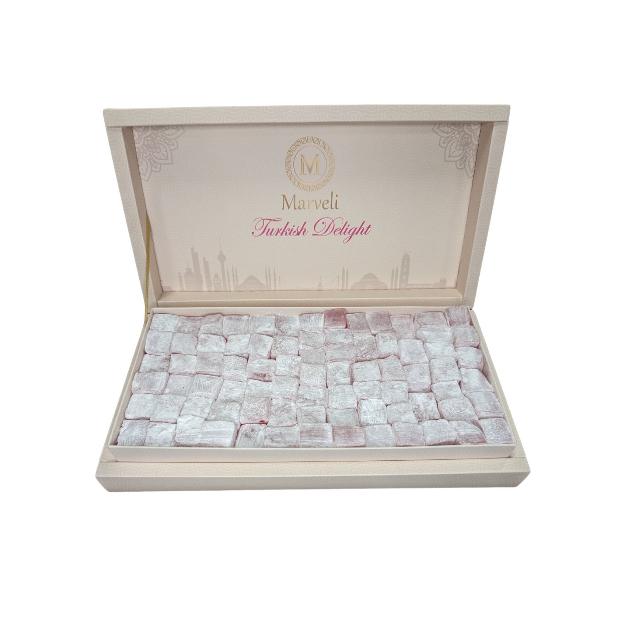 Turkish Delight Gift Box Lokum Cube Mix or Rose Cubes Handcrafted ...