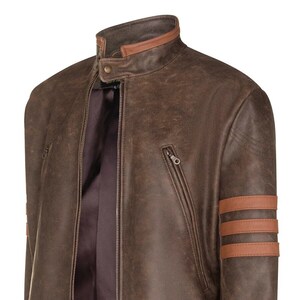 Men's Real Wolverine Leather Jacket Lambskin Slim Fit - Etsy