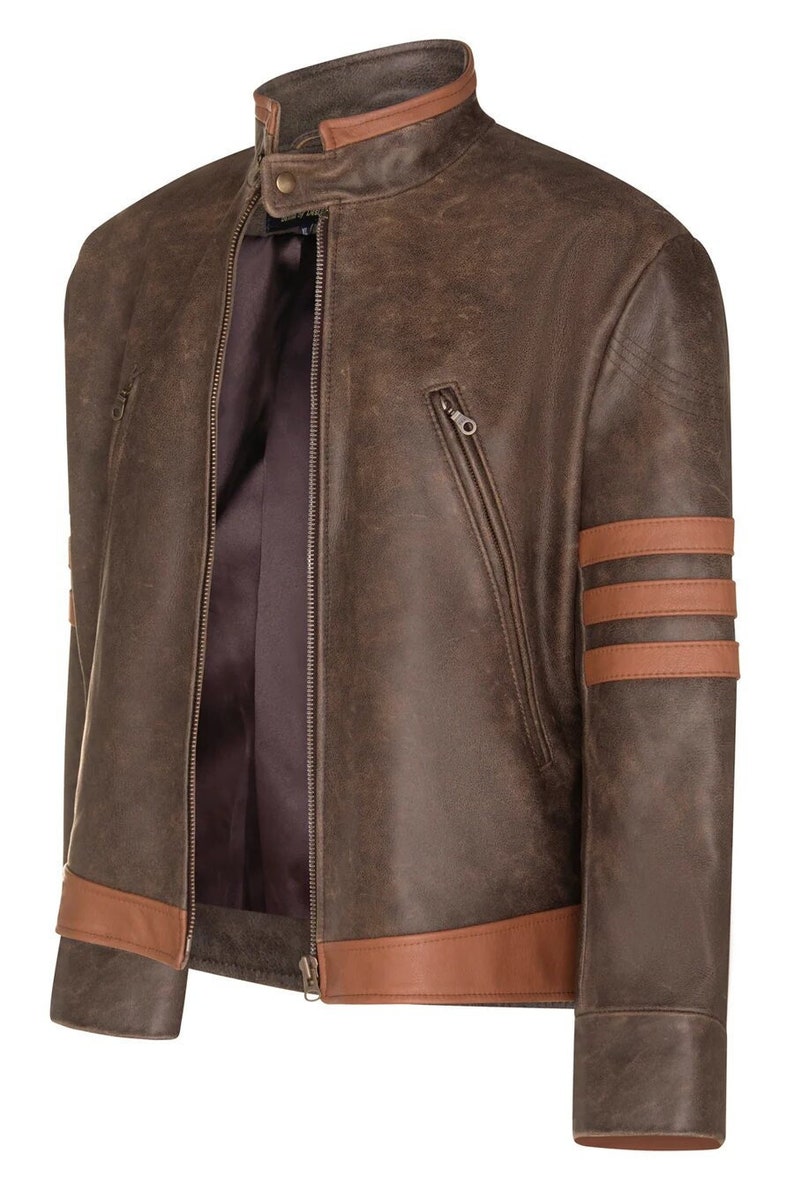 Men's Real Wolverine Leather Jacket Lambskin Slim Fit - Etsy