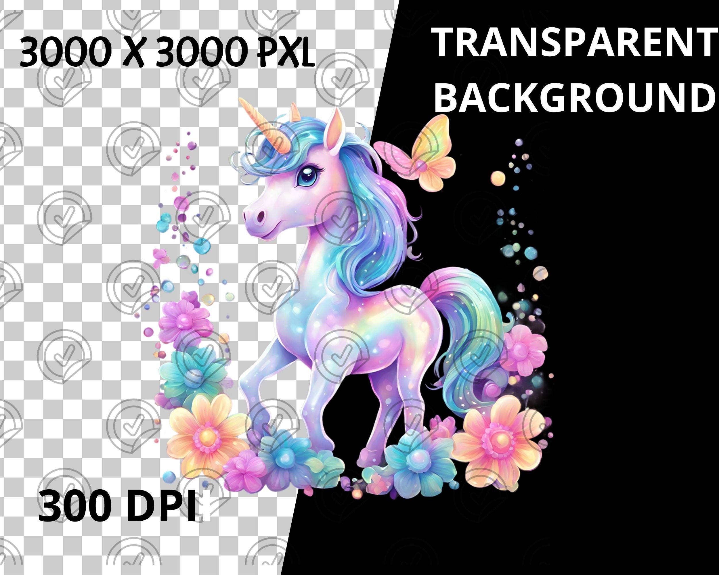 Watercolor Unicorn Clipart Bundle, Commercial Use PNG, Magic Unicorn ...