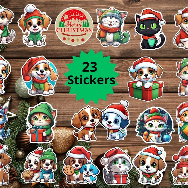 Christmas Stickers Sheet - Etsy