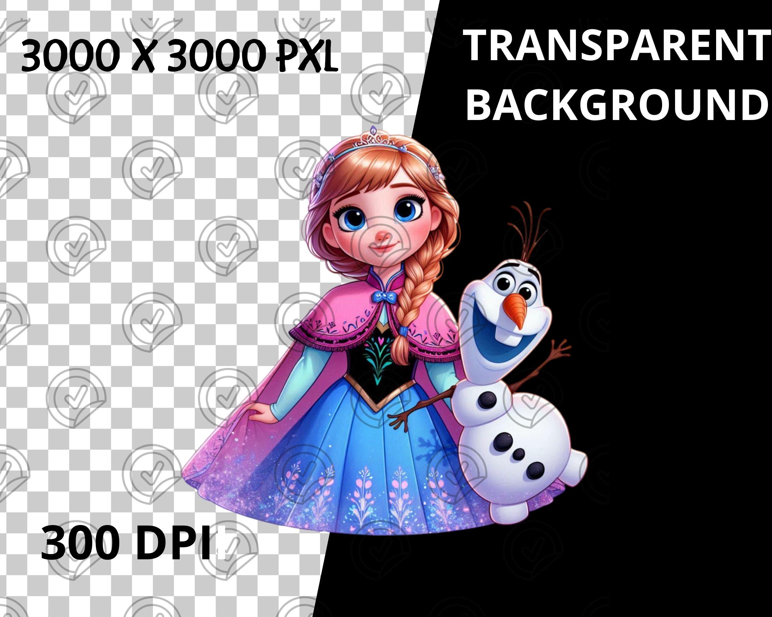 Frozen Princess Clipart Set, Frozen Birthday, Princess Sisters, Cartoon ...