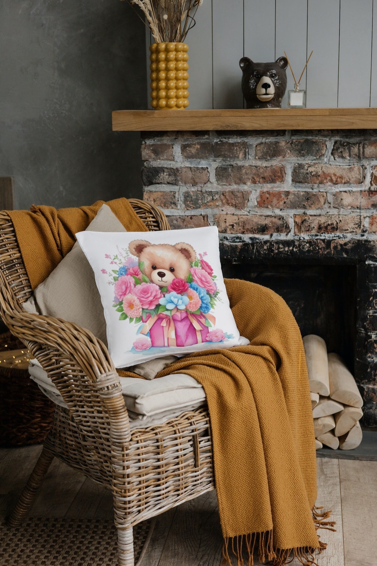 Watercolor Cute Teddy Bear Gift Box Clip Art High Quality - Etsy