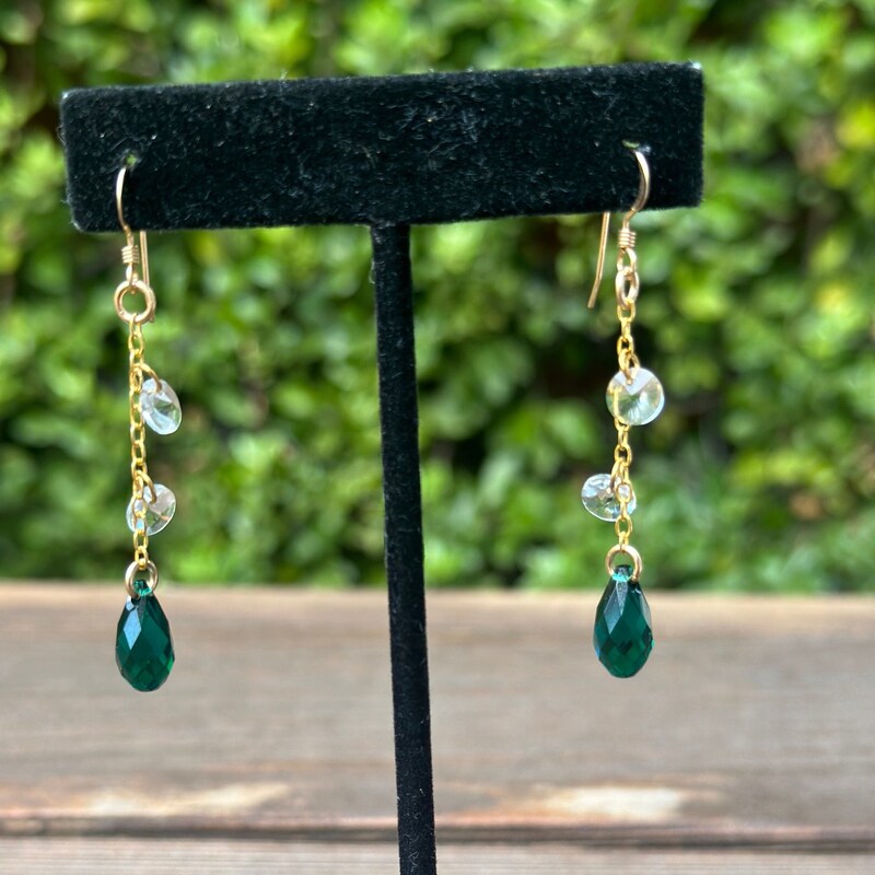 Green Earrings - Etsy