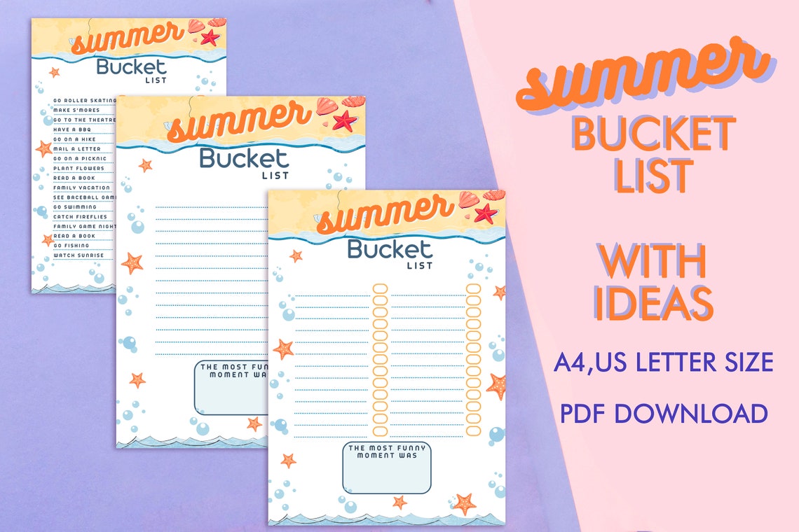 Digital Printable Summer Diary for Children Kids Printable - Etsy