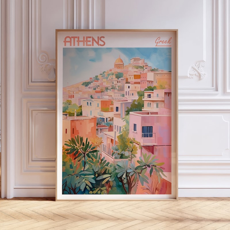 Greek Travel Poster - Etsy