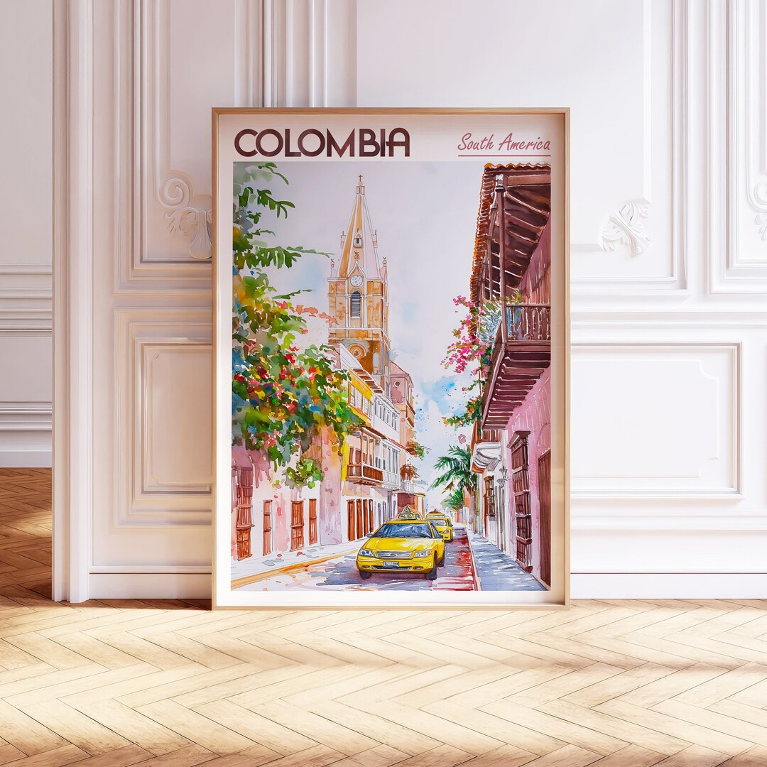 Colombia Watercolor Poster - World Cities Wall Art - South America ...