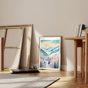 Vail City Watercolor Poster - City Skyline Wall Art - United States ...