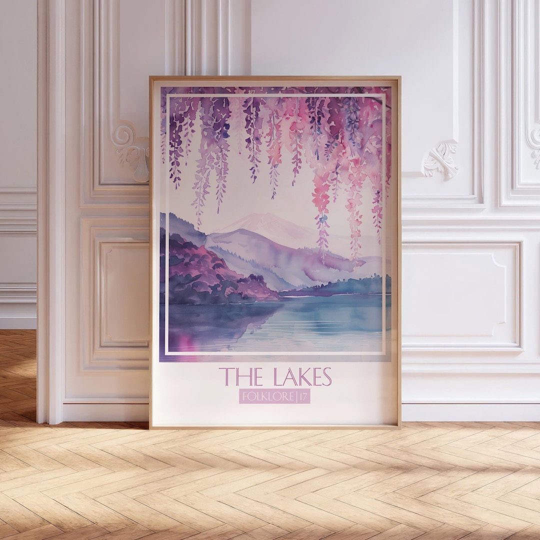 The Lakes Folklore Song Poster Watercolor Wall Art Subtle Song Print ...