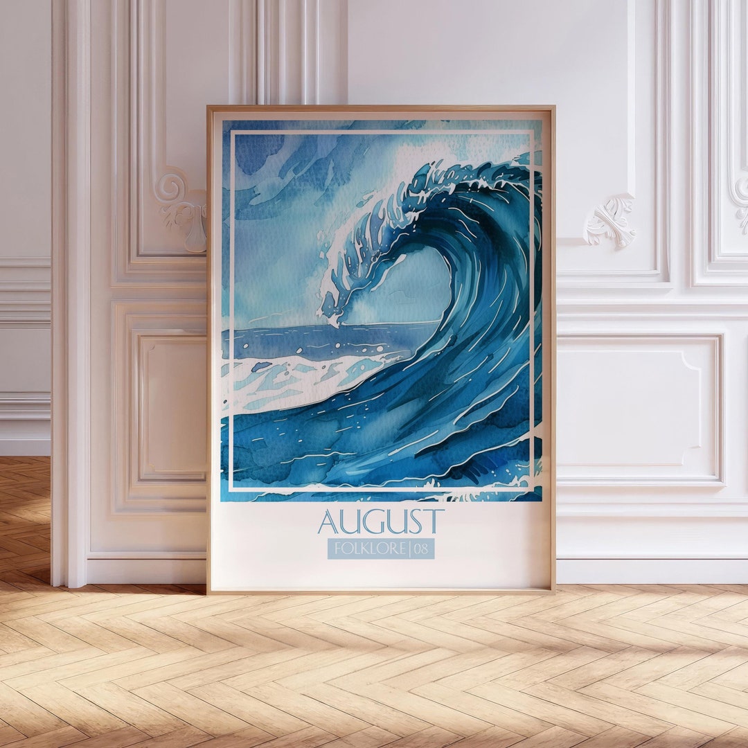 August Song Poster Watercolor Wall Art Subtle Song Print Watercolor ...