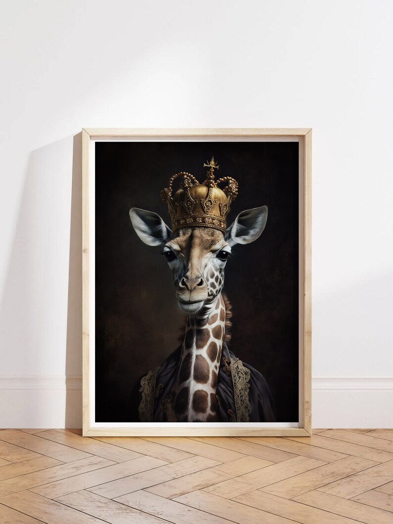 Victorian Animal Portrait Set of 6, Royal Animal Painting, Renaissance ...