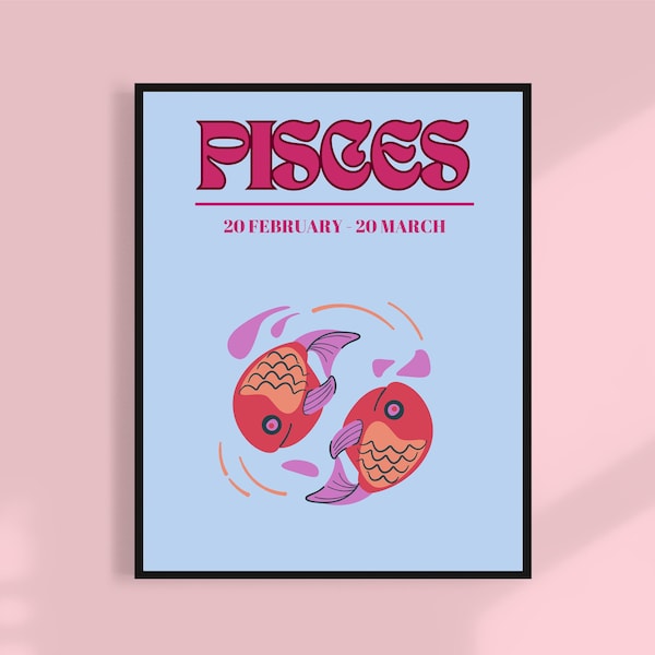 Pisces Wall Art - Etsy