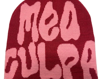 Mea Culpa Custom Beanie, Skull Cap, Hat, Rhinestone Beanie - Etsy