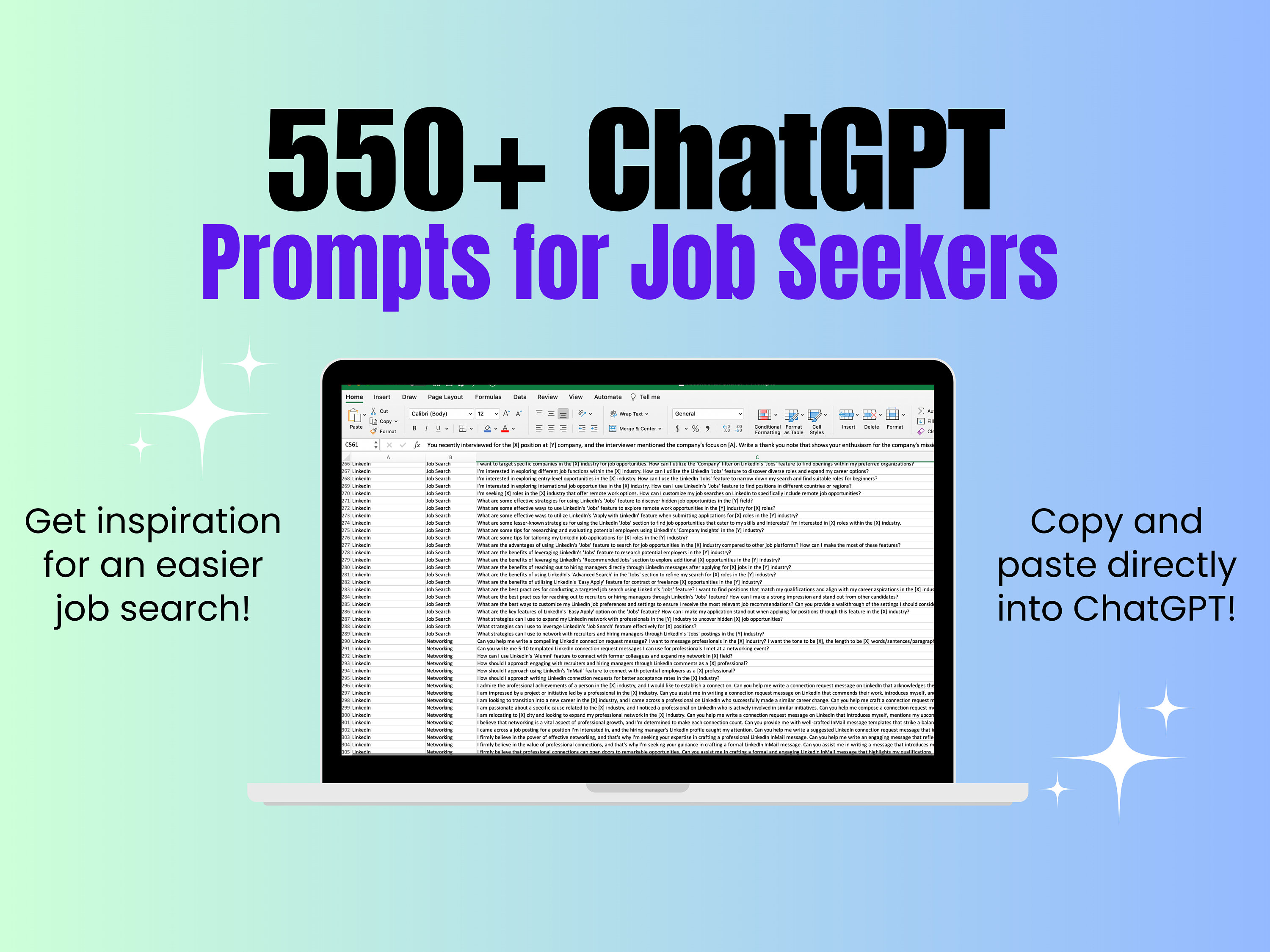 550 Expertly Crafted Chatgpt Prompts for Job Seekers Boost - Etsy