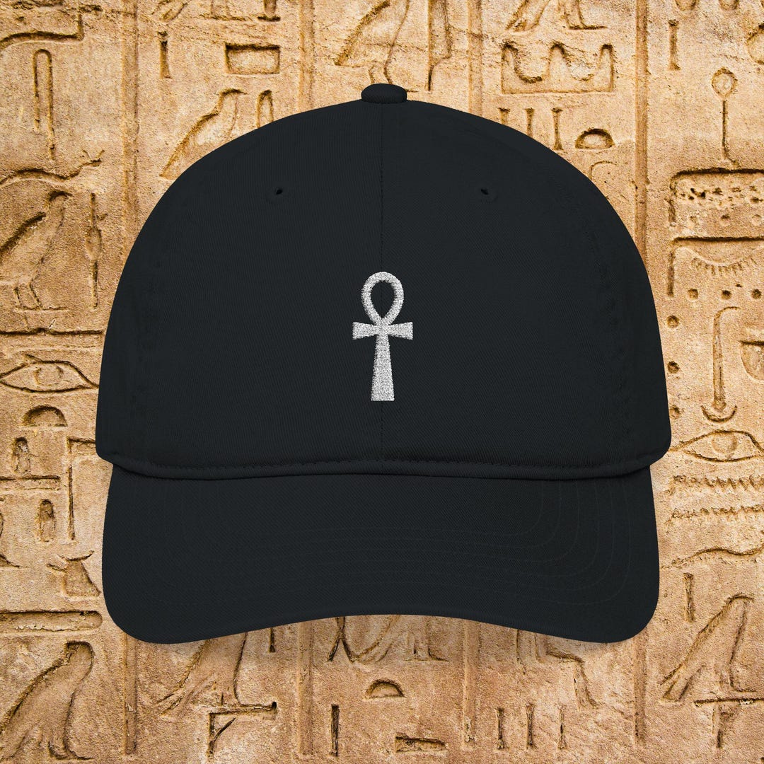 Ankh Hat - Egyptian Hat, Egypt Gift, Hieroglyphic Symbol Print ...