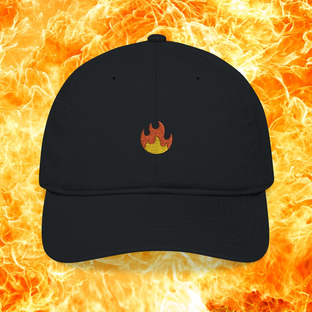 Fire Hat - Fire Emoji Cap, Burning Passion, Passionate, Extrovert Hat ...