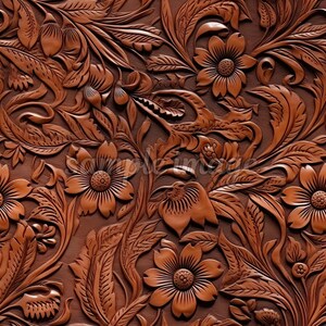 20+ Embossed Leather Seamless Digital Papers, Western Engraved Patterns ...