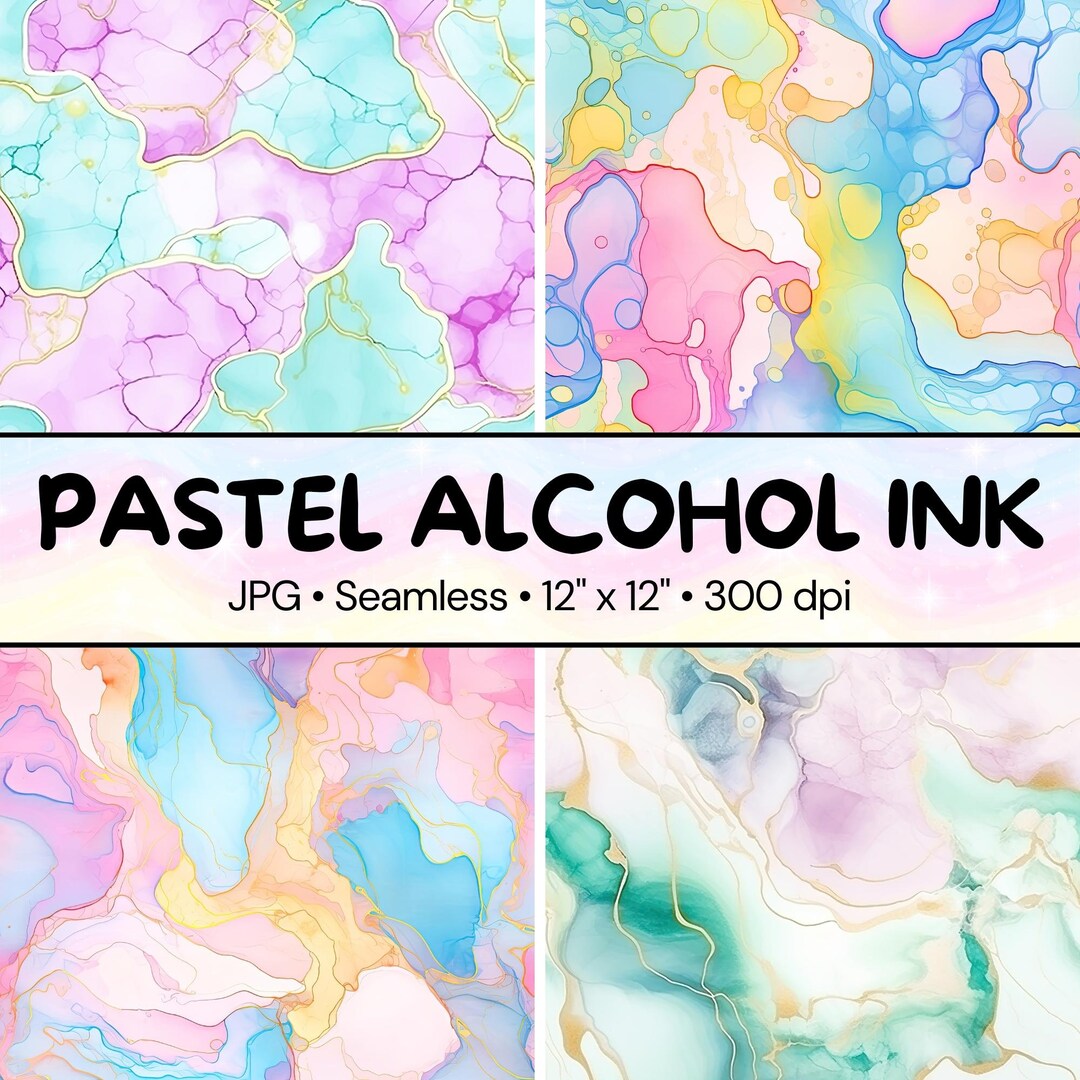 30+ Pastel Alcohol Ink Digital Papers, Seamless Patterns and Textures ...