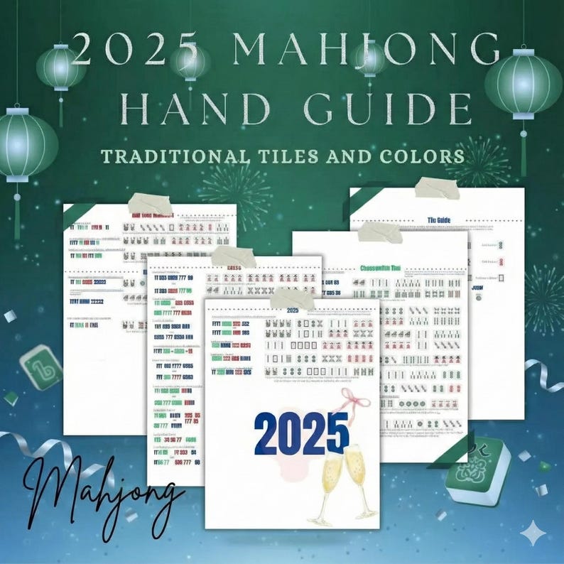 Printable 2025 NMJL Card Guide, Hands Cheat Sheet , Beginner American ...