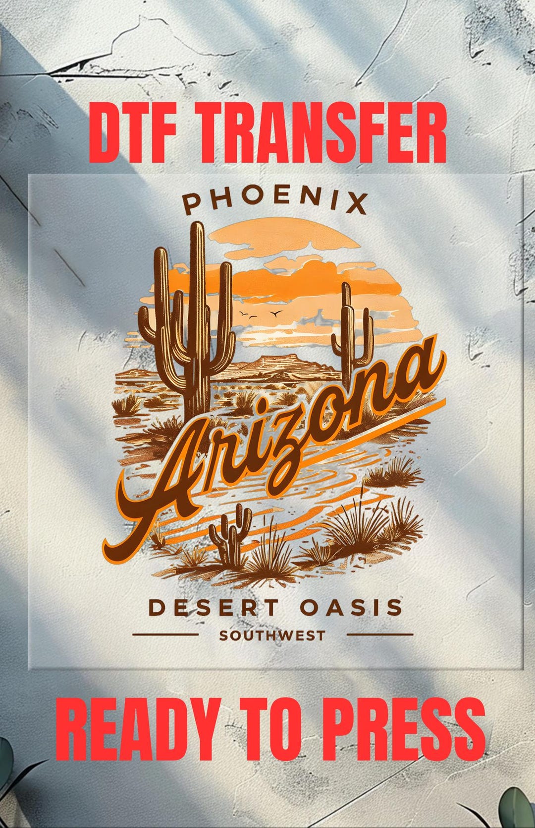 Arizona Desert Oasis DTF Transfer: Ready to Press - Etsy