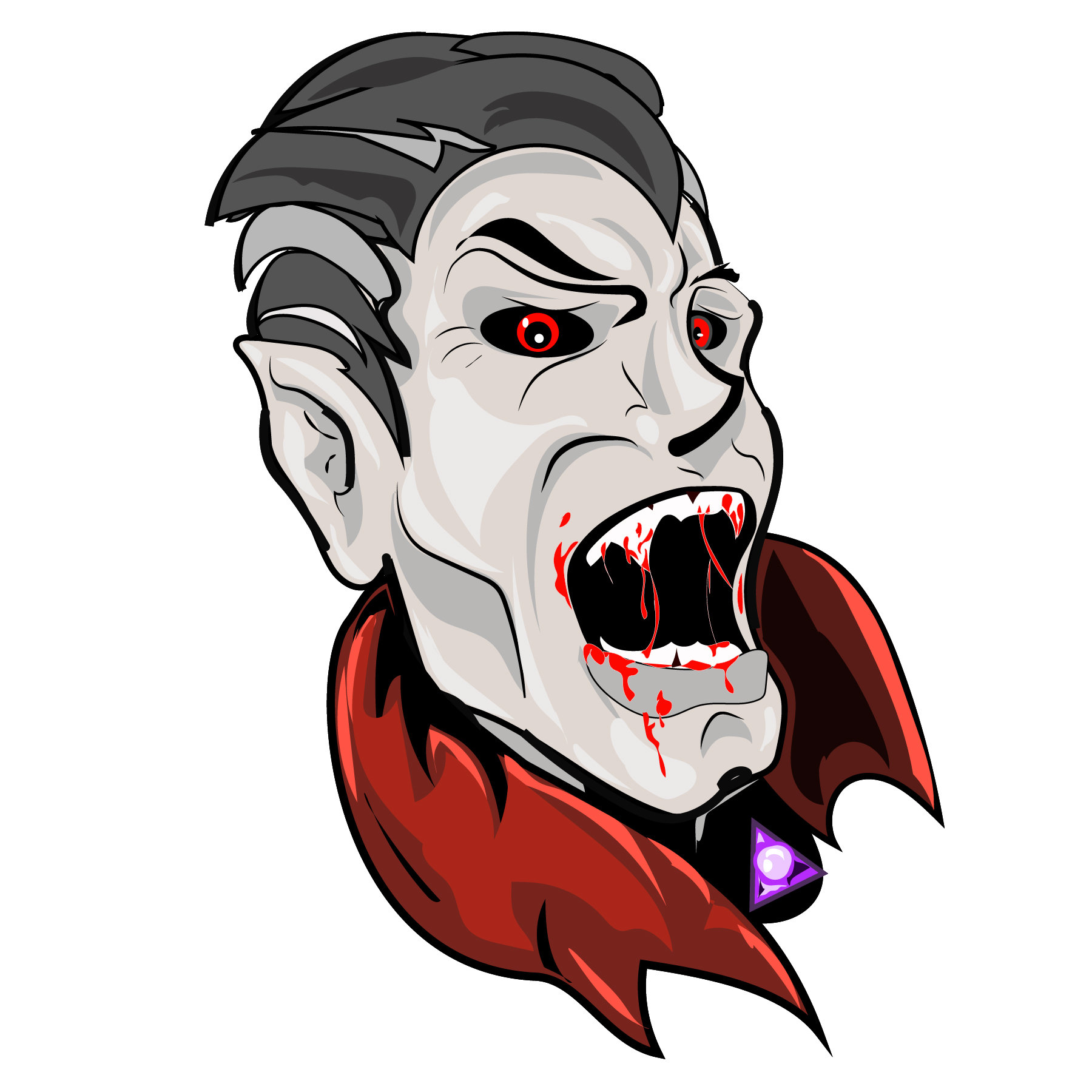 Halloween Monster Clipart, Vampire, Zombie, Custom Drawn, Two Pack ...