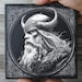 Vikings Laser Engraving PNG, Odin Slate Coaster Engrave File, PNG Thor ...
