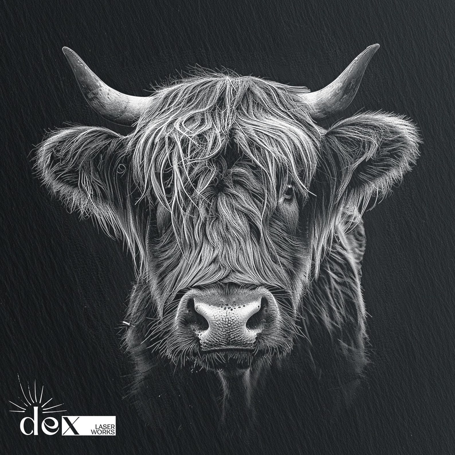 Buffalo Laser Engraving PNG , Slate Coaster Engrave Files , Bison PNG ...