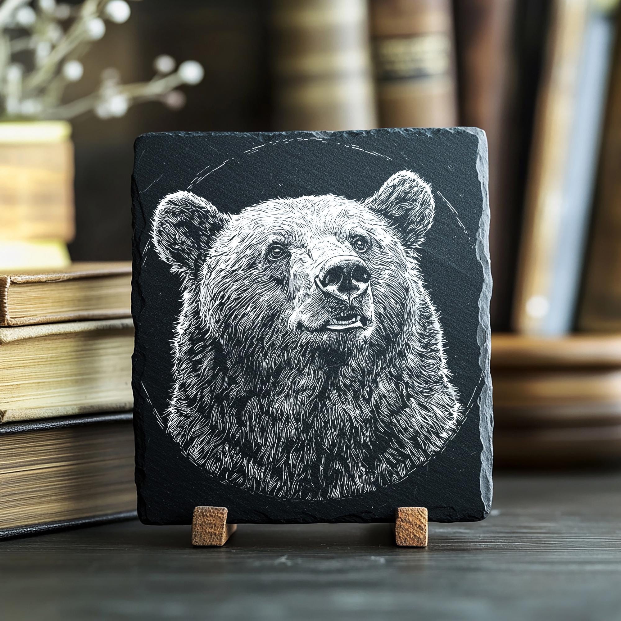 Boar Laser Engraving PNG Files, Slate Coaster Engrave File, Laser ...