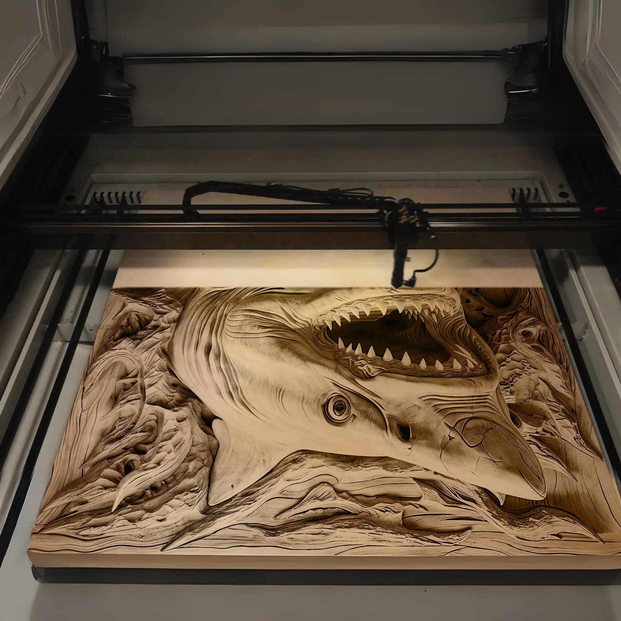 Laser Engrave File PNG, 3D Illusion Lightburn Laser Engrave, Design for ...