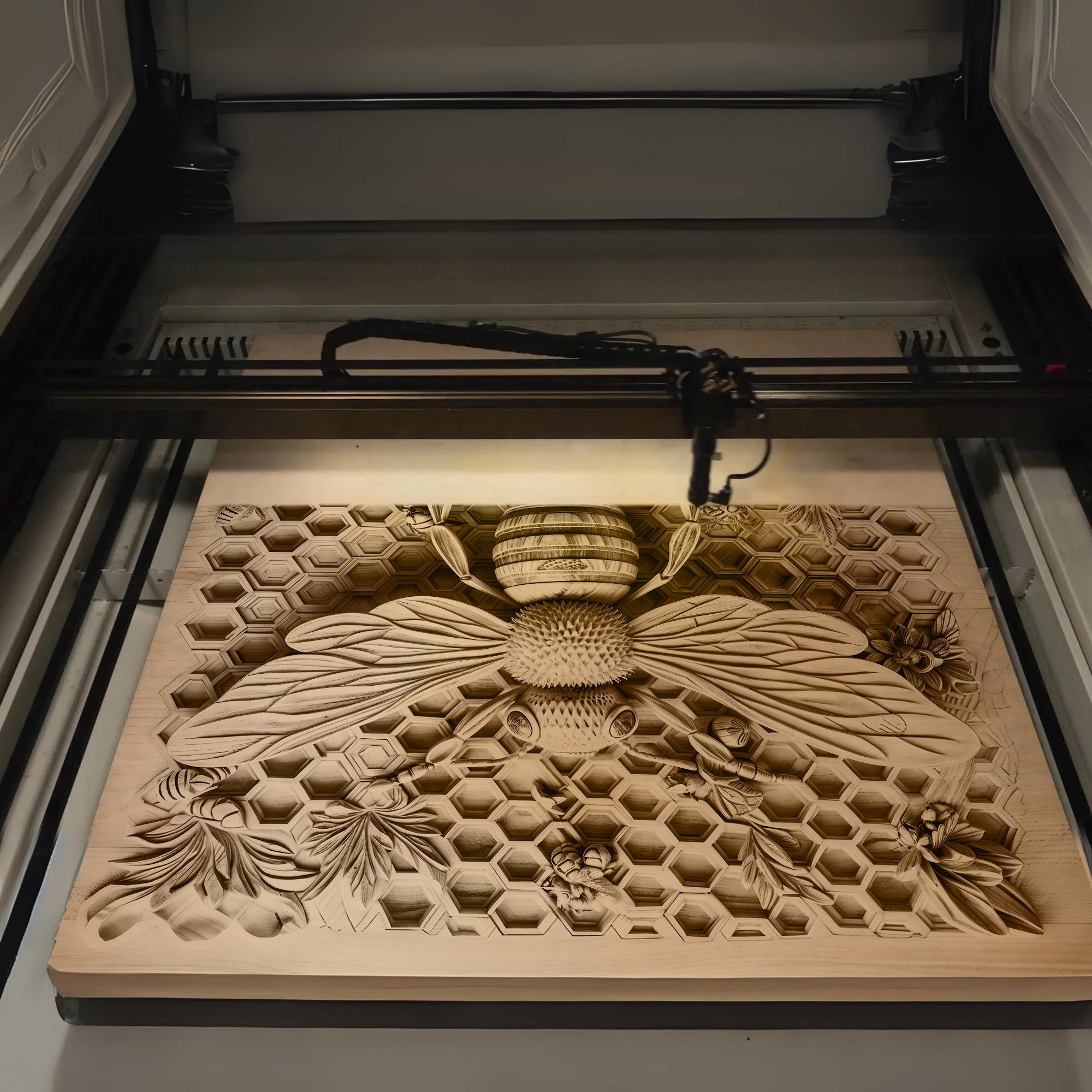 Laser Engrave File PNG, 3D Illusion Lightburn Laser Engrave, Design for ...