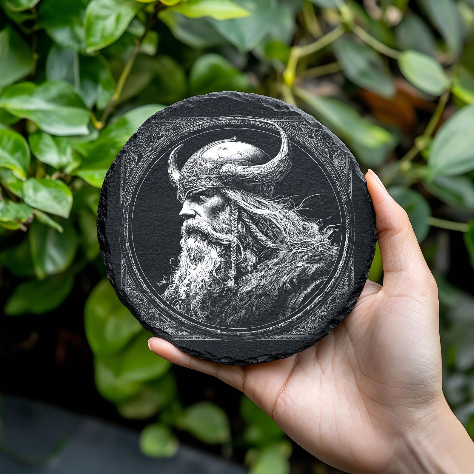 Vikings Laser Engraving PNG, Odin Slate Coaster Engrave File, PNG Thor ...