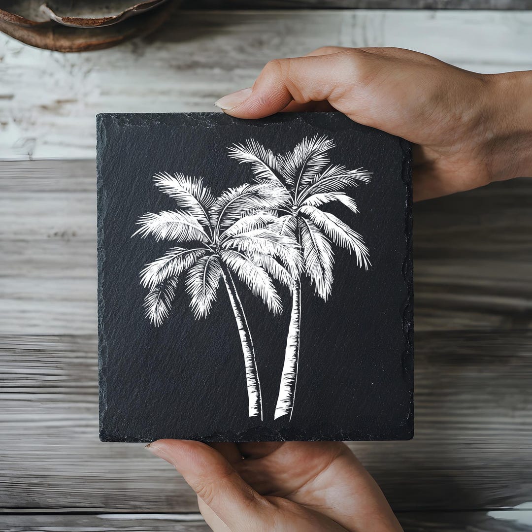 Summer Palm Tree Laser Engrave File PNG, 3D Illusion Lightburn Laser ...