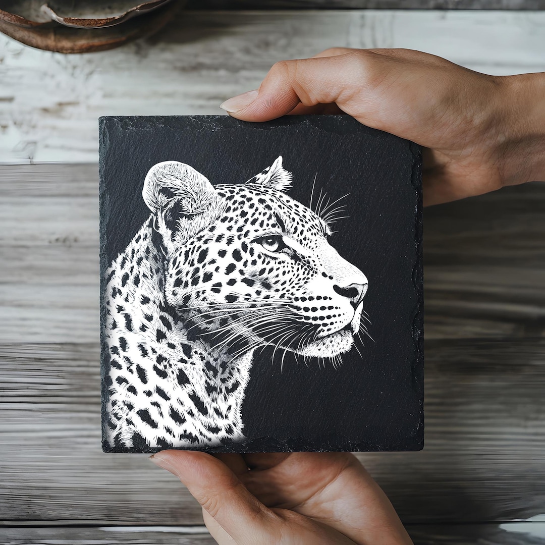 Leopard Laser Engrave File PNG, 3D Illusion Lightburn Laser Engrave ...