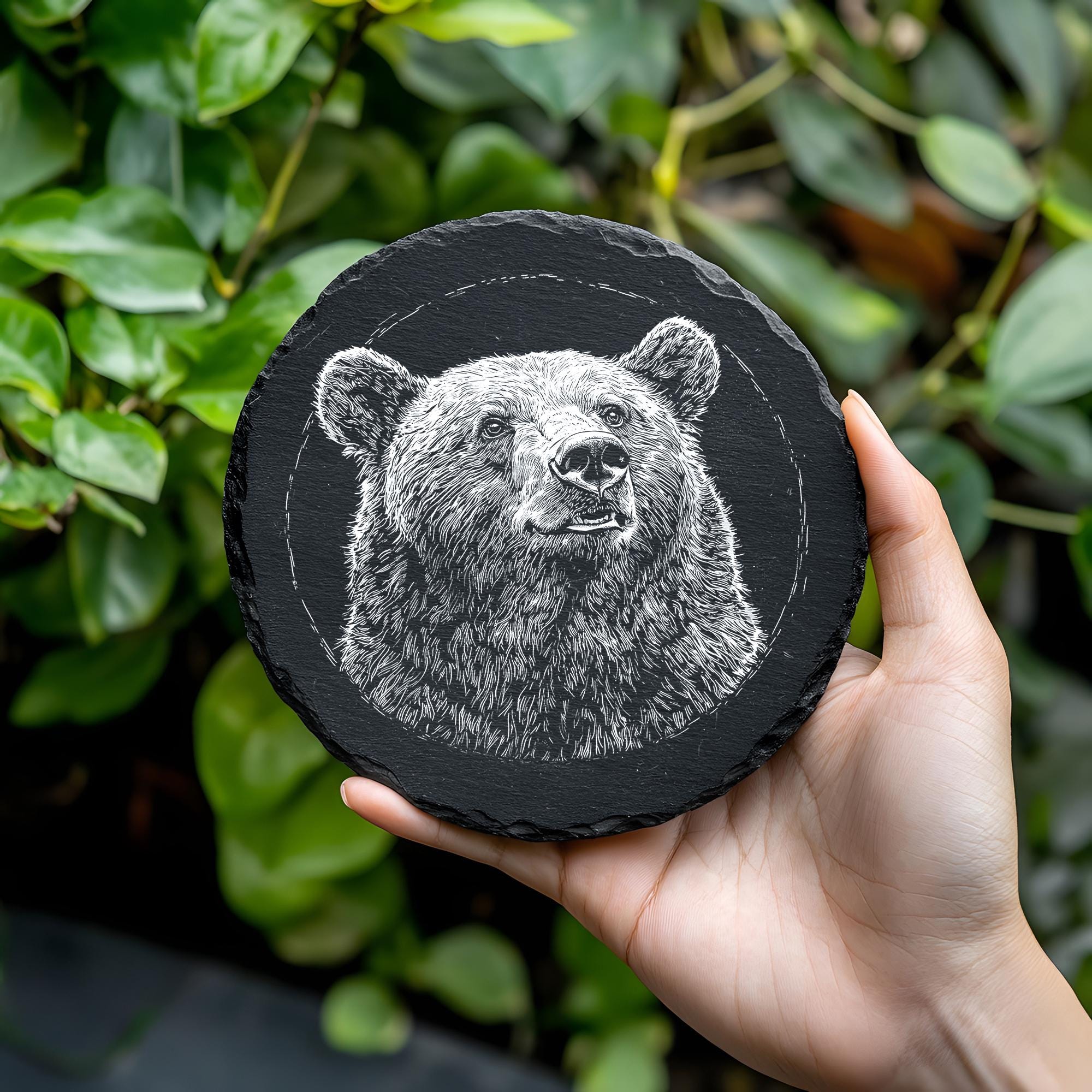 Boar Laser Engraving PNG Files, Slate Coaster Engrave File, Laser ...