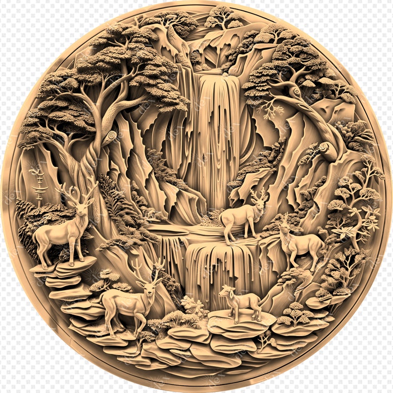 Nature Laser Engrave File PNG, 3D Illusion Lightburn Laser Engrave ...