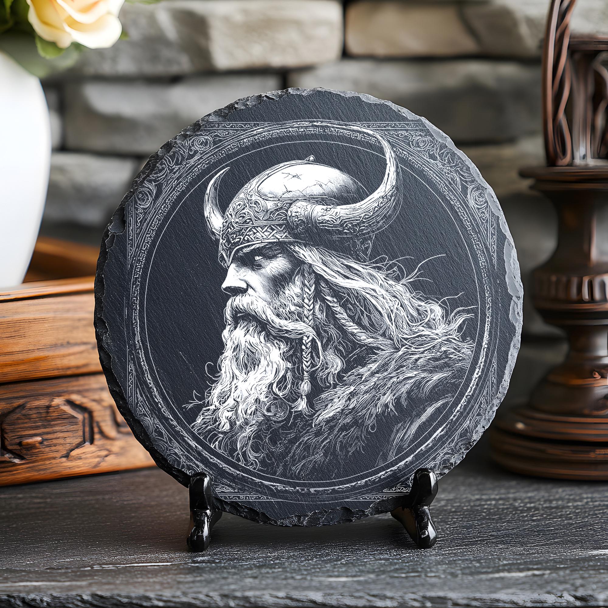 Vikings Laser Engraving PNG, Odin Slate Coaster Engrave File, PNG Thor ...