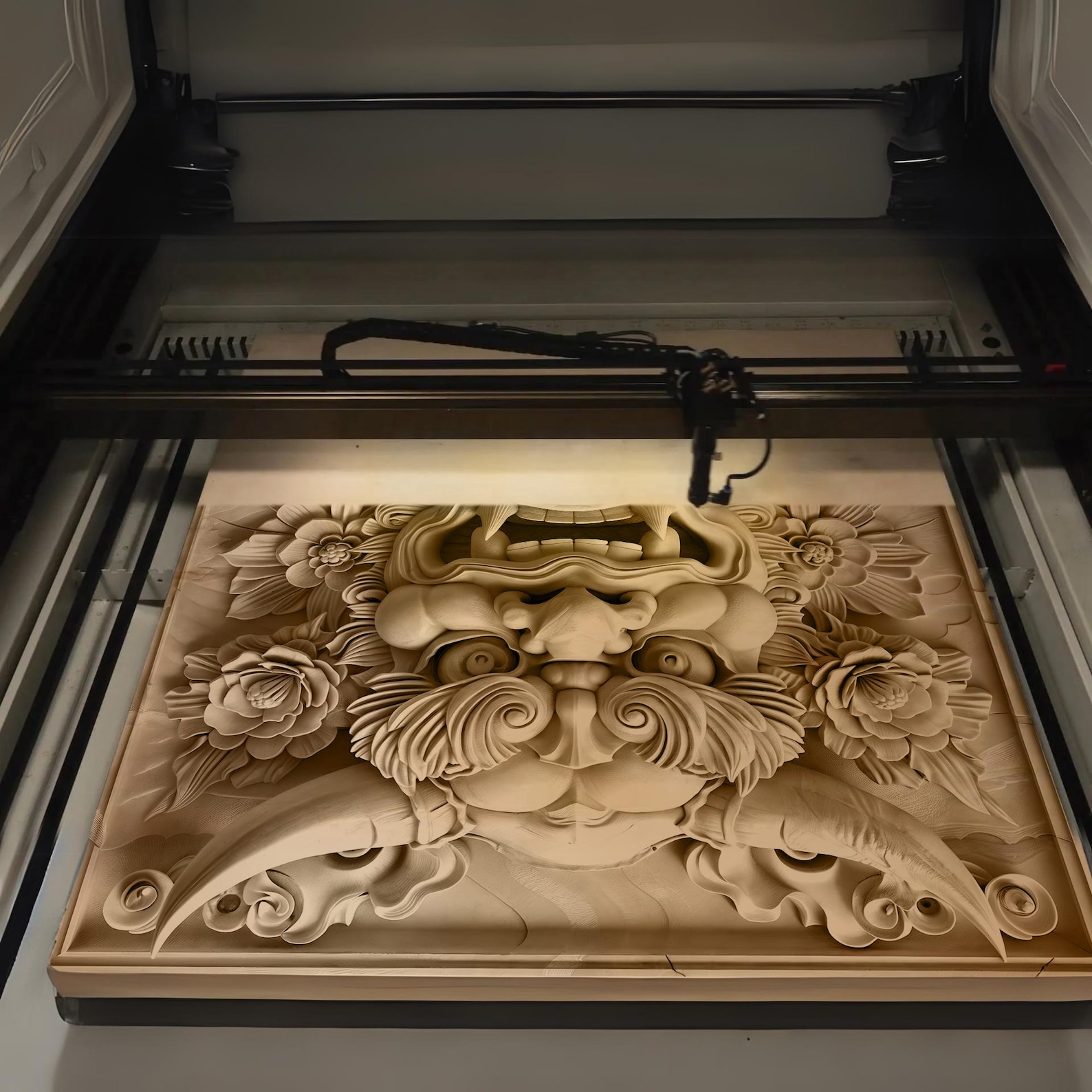 Mask Laser Engrave File PNG, 3D Illusion Lightburn Laser Engrave ...