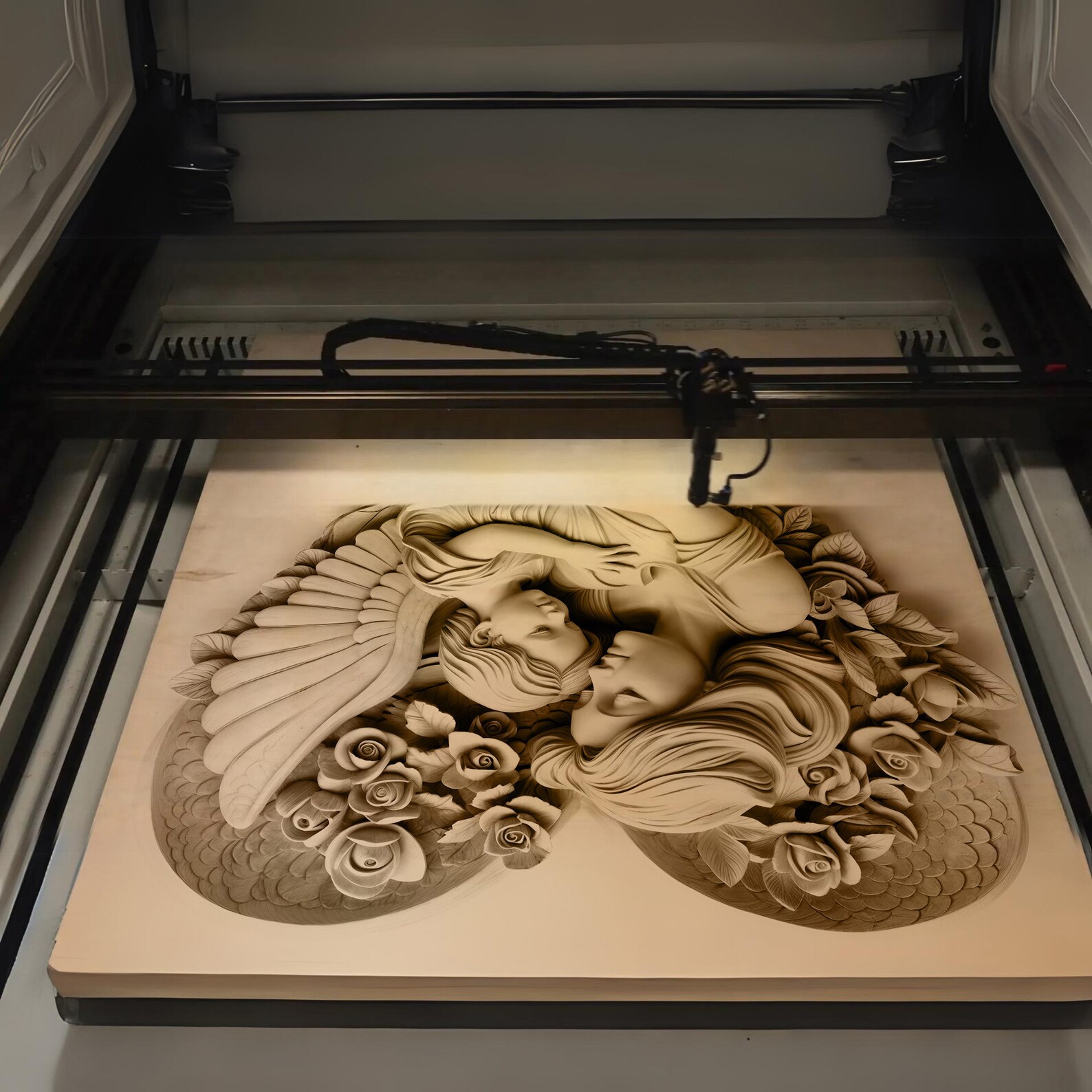 Family Laser Engrave File PNG, 3D Illusion Lightburn Laser Engrave ...